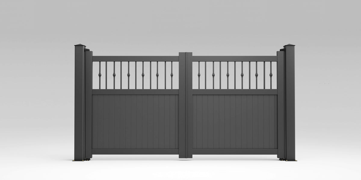 The Monte Carlo - Aluminium Driveway Gates with vertical mixed infill ...