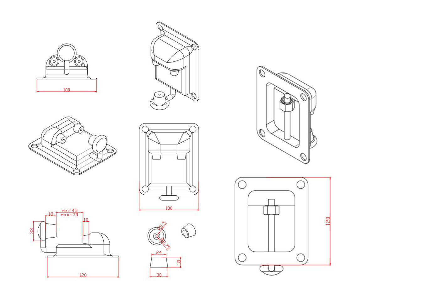 Gate Stops for Contemporary Double Swing Gate — Online Security Gates